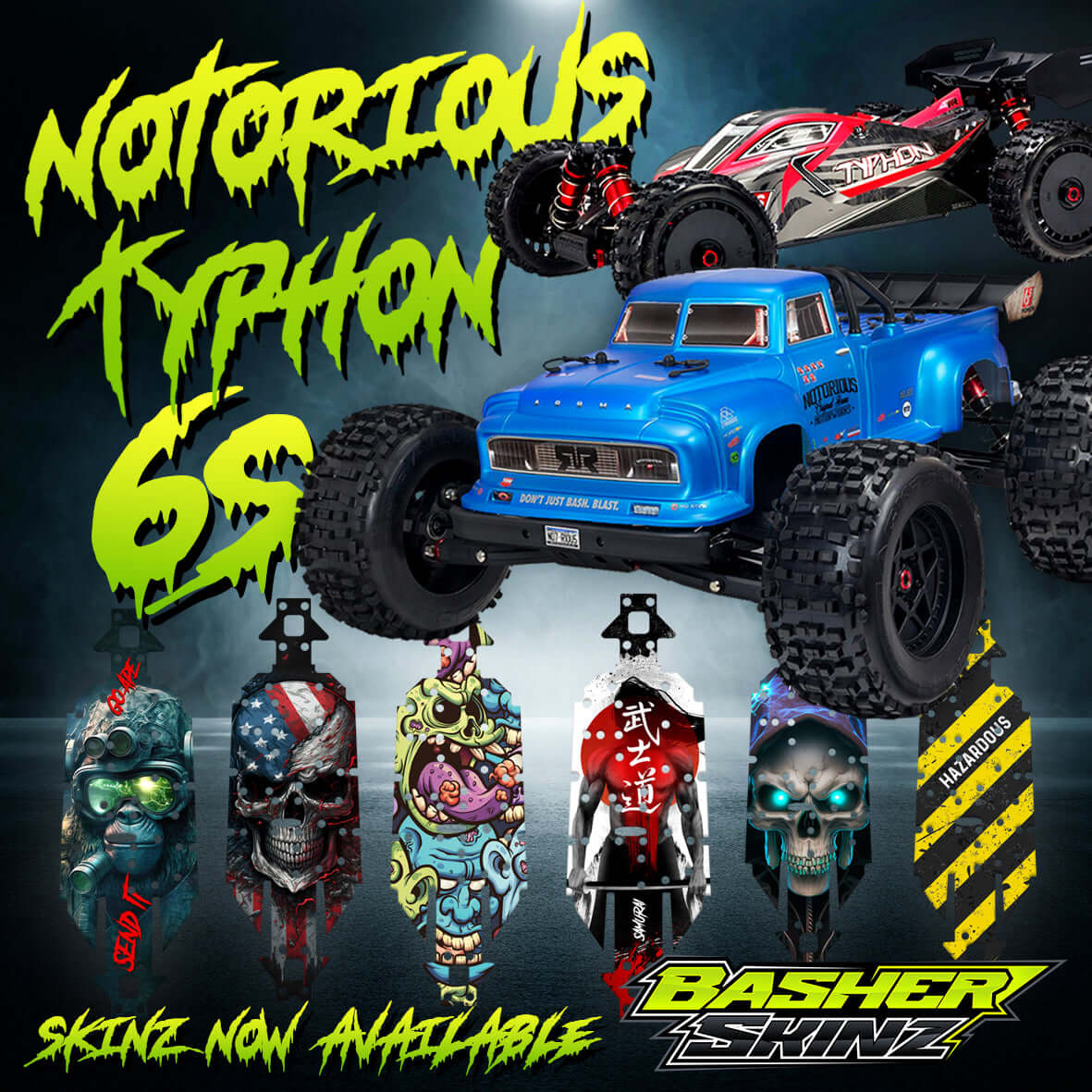NOTORIOUS 6S v5 Arrma chassis protector skinz super durable
