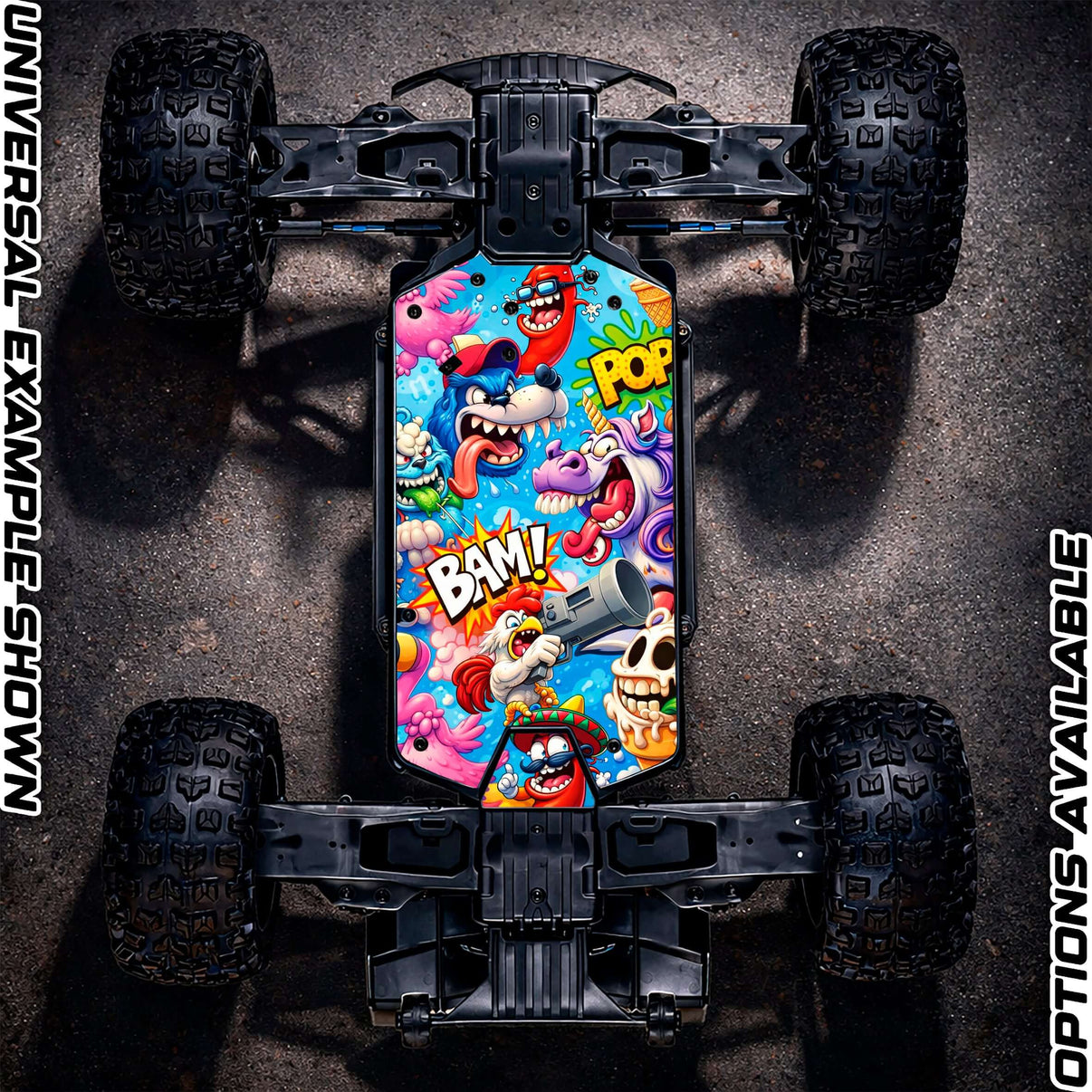 MAVERICK QUANTUM "BAM 2.0" chassis protector skin on an RC vehicle ...