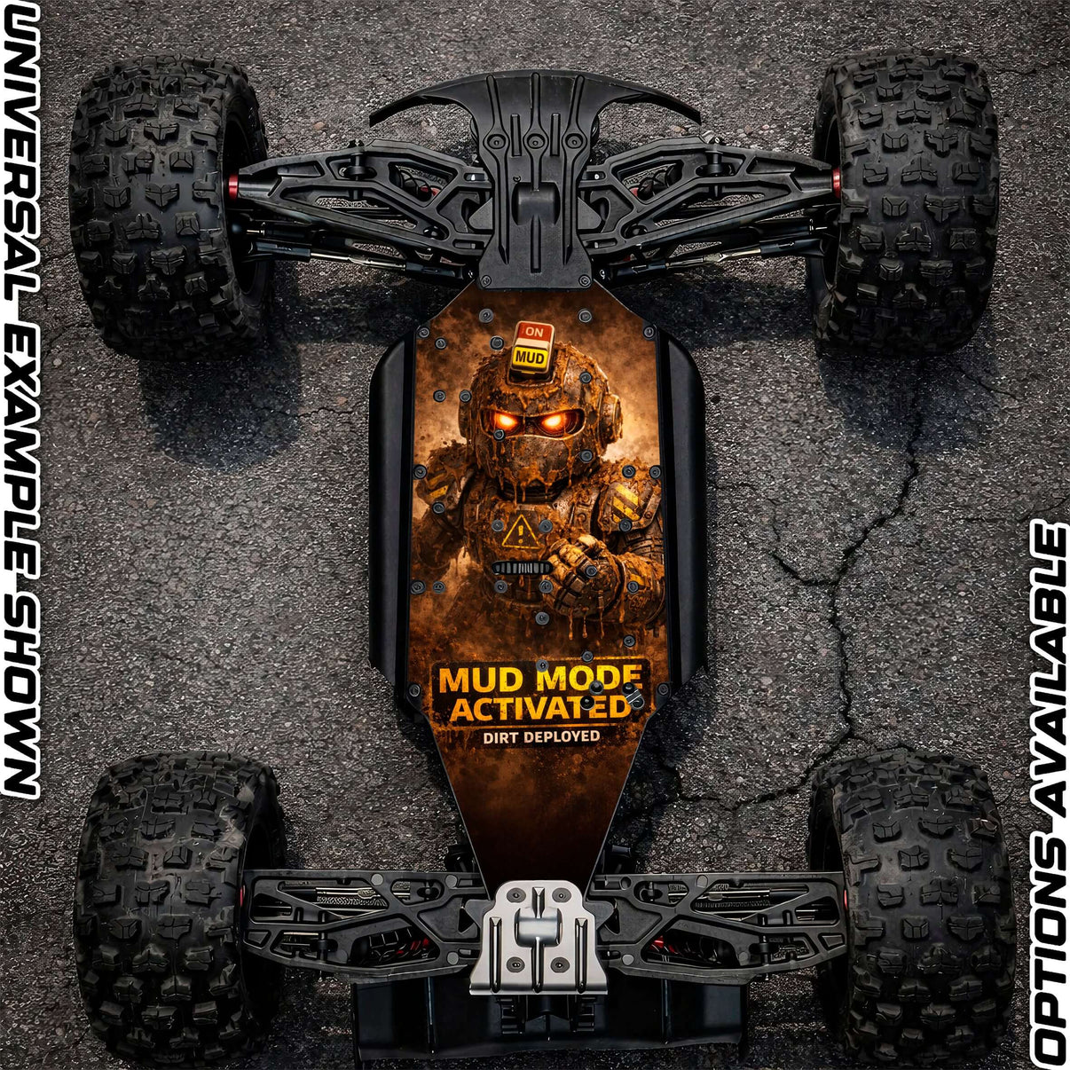 ARRMA 6S OFF-ROAD RANGE - "MUD MODE" chassis protector skin showcasing ...