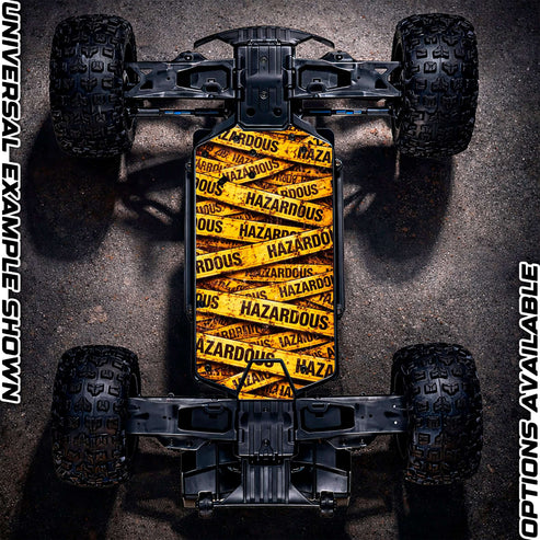 ARRMA 3S / MEGA RANGE" HAZARDOUS 2.0" chassis protector skin