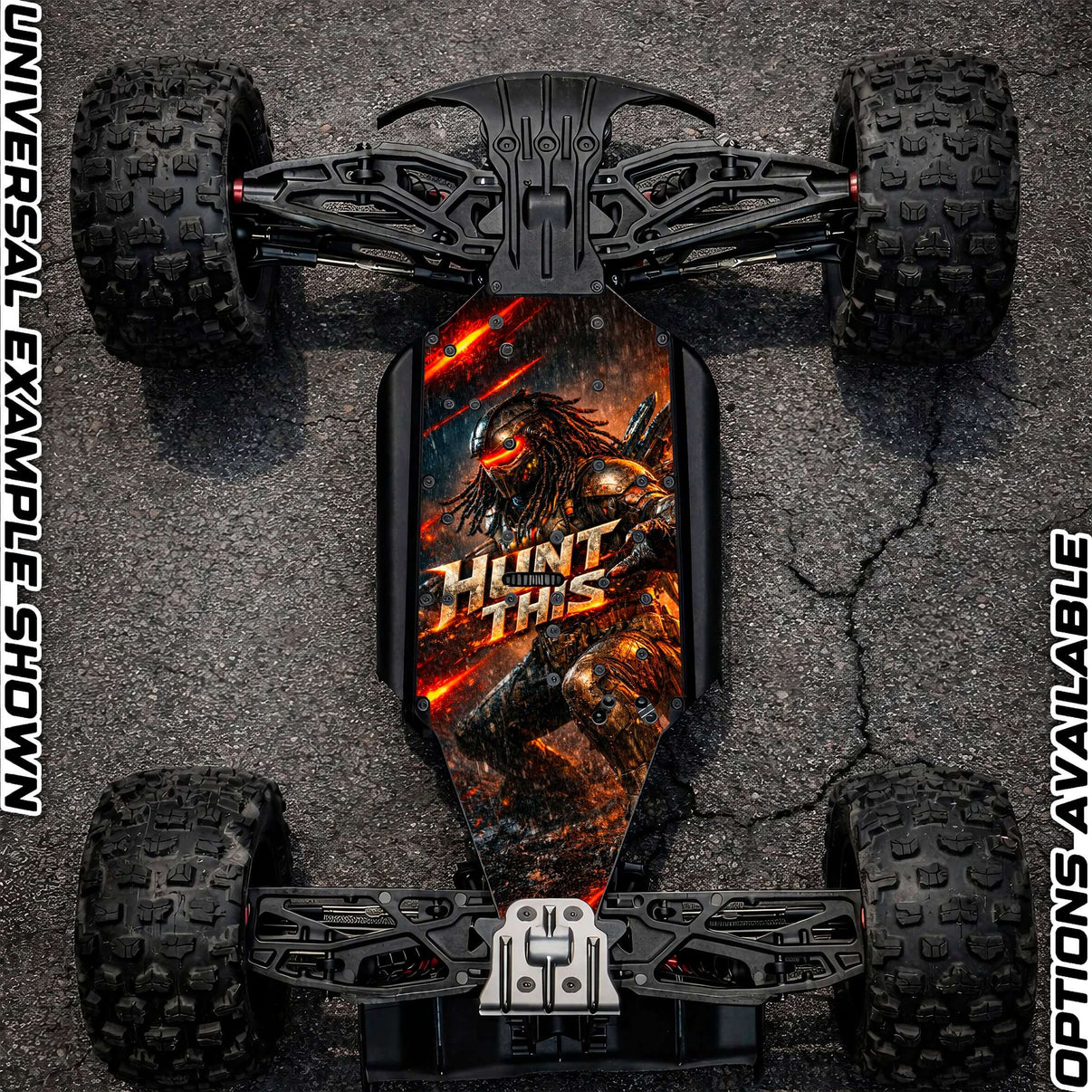 ARRMA 6S OFF-ROAD RANGE - "HUNT THIS 2.0" chassis protector skin ...