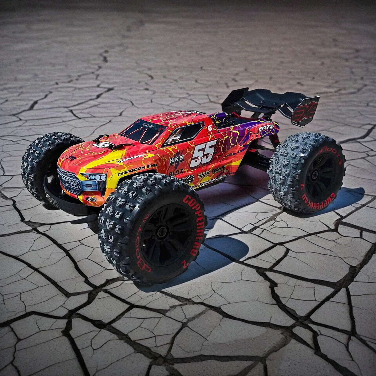 KRATON 6S RC Body Wrap Fireball Design Style