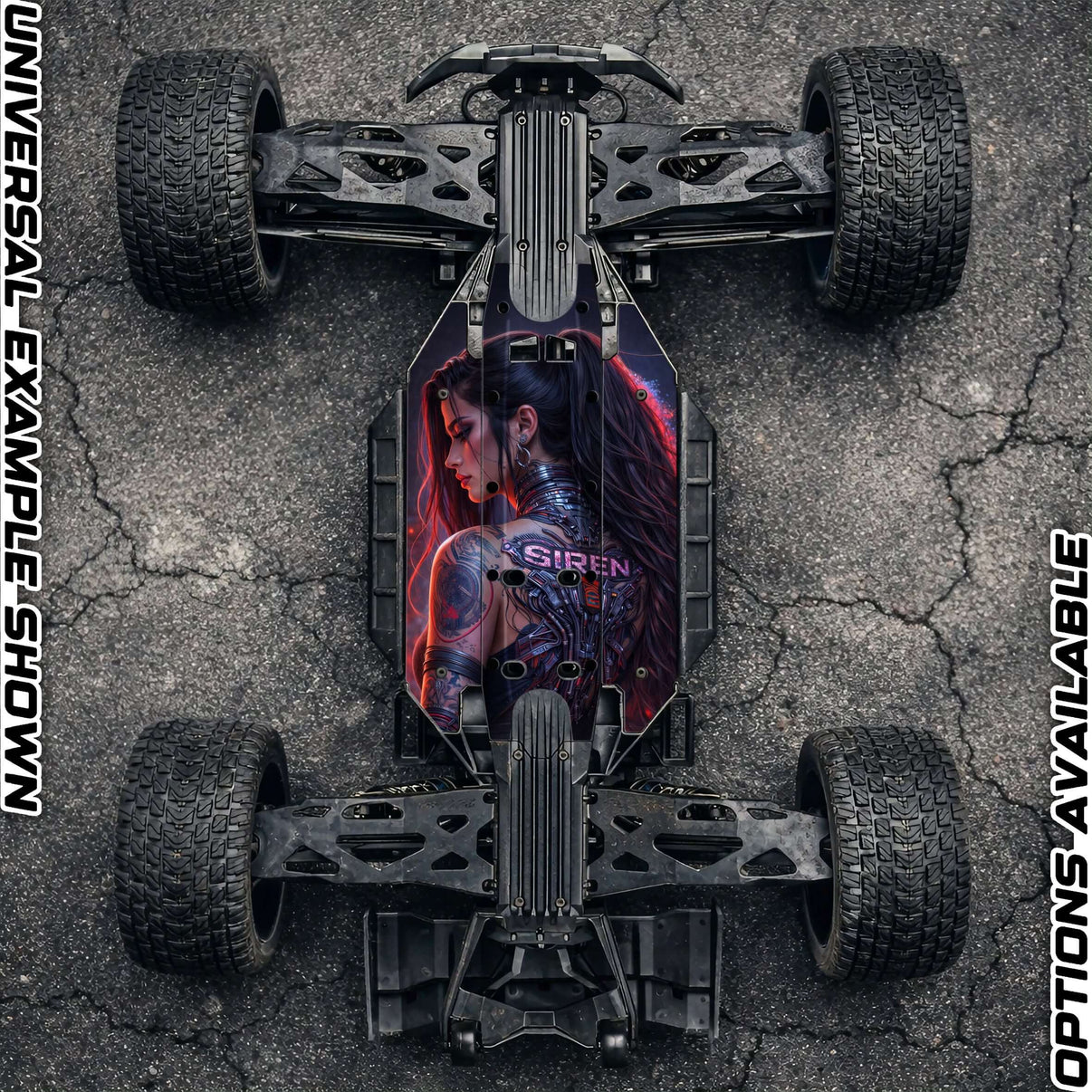 TRAXXAS XRT compatible "SIREN 2.0" chassis protector skin shown on a ...