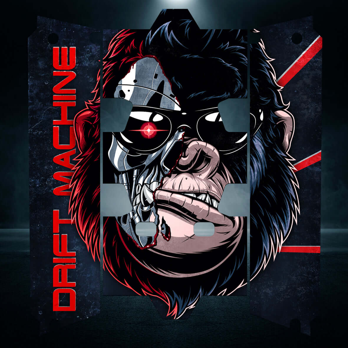 TRAXXAS XMAXX compatible "DRIFT MACHINE" chassis protector skin